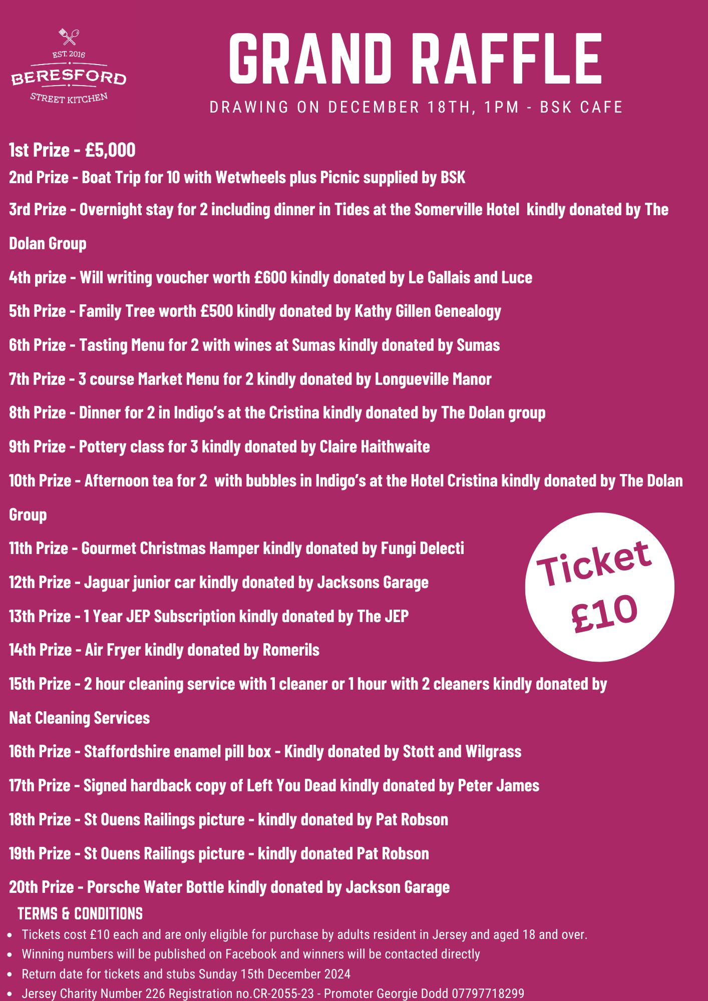 Grand Raffle 2024 – Beresford Street Kitchen